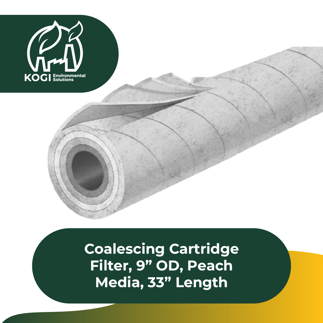 Coalescing Cartridge Filter – 9” OD, Peach Media, 33” Length (for Park ...